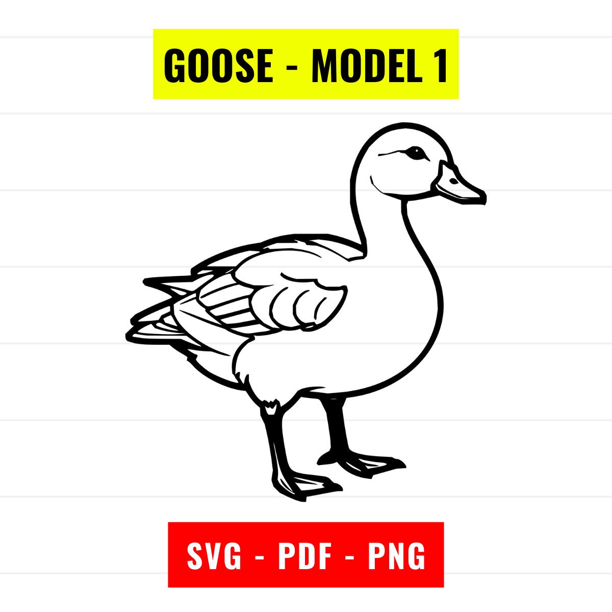 Goose SVG, Goose Outline Vector, Cute Goose Svg, Goose PNG 300 Dpi, PDF ...