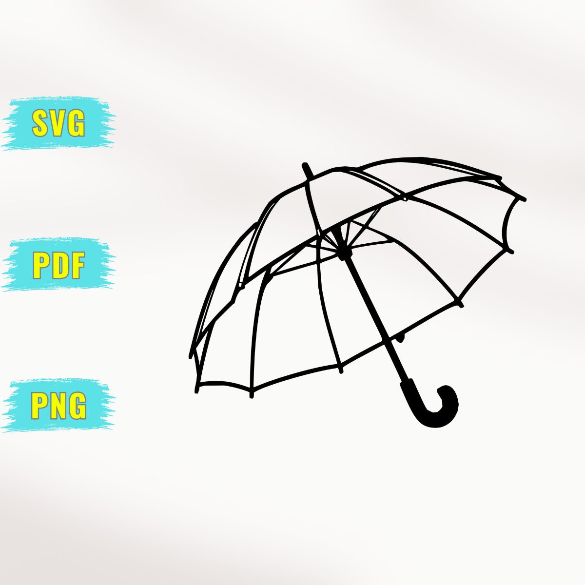 Umbrella SVG, Umbrella Outline, PNG, PDF, Umbrella Vector for Cricut ...