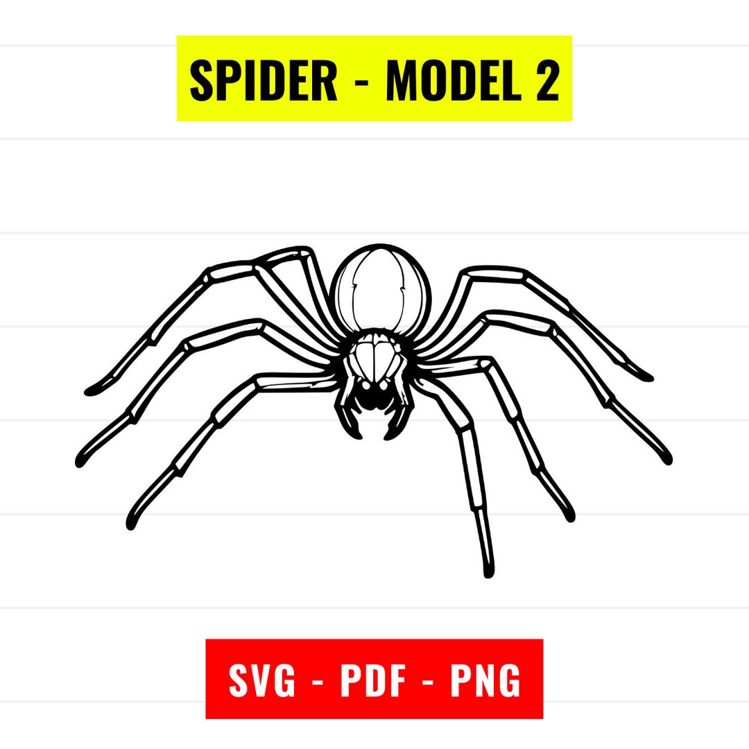Spider SVG, Spider Outline, Spider Vector, Spider PNG 300 Dpi, PDF ...