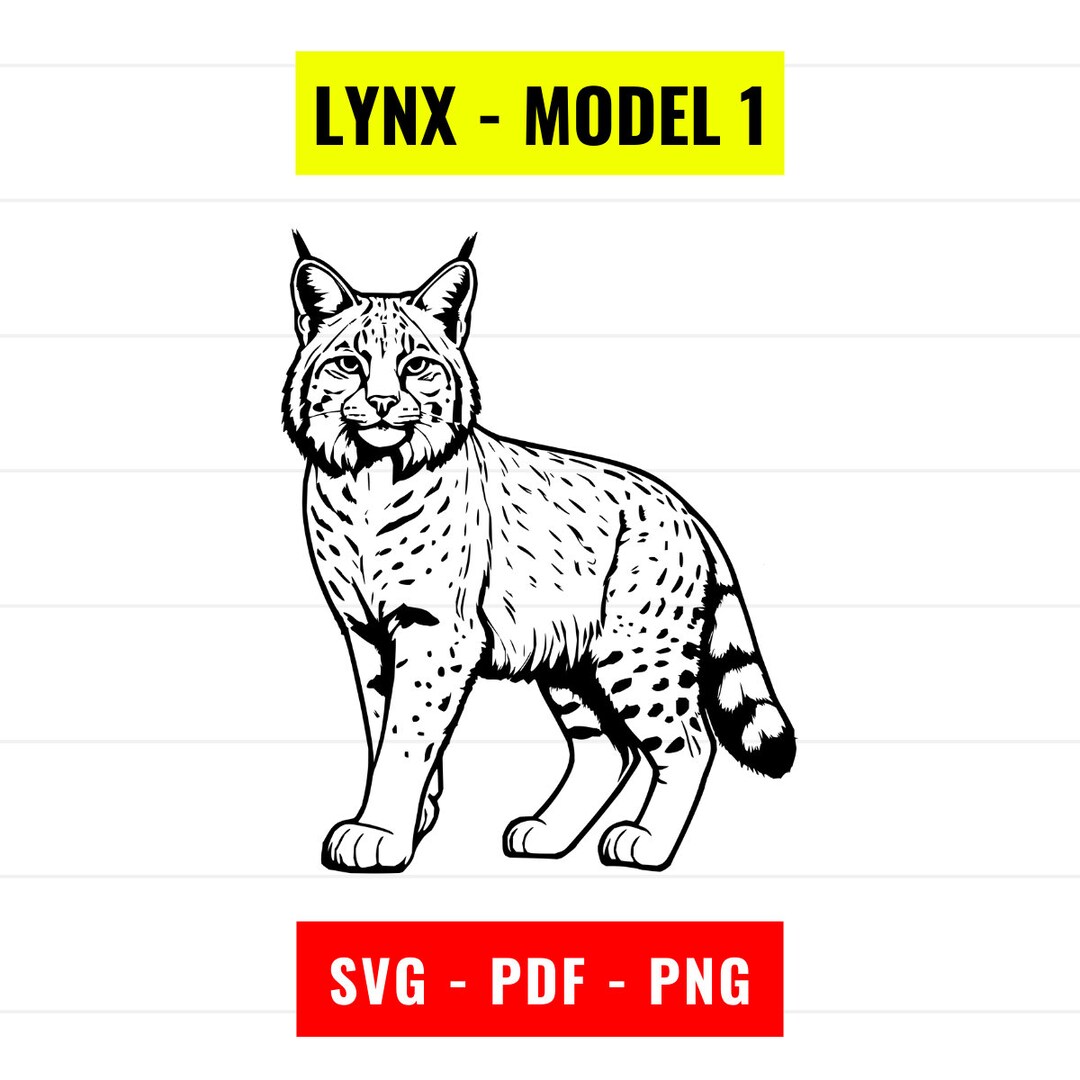 Lynx SVG, Lynx Outline Vector, Lynx Silhouette Svg, Lynx PNG 300 Dpi ...