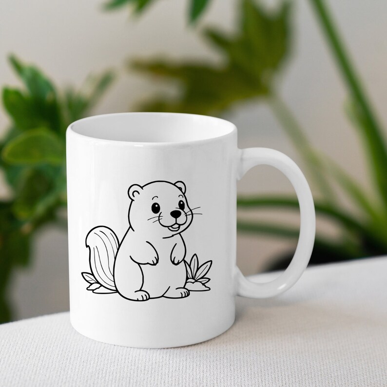 Cute Beaver SVG, Beaver Outline, PNG 300 Dpi, PDF, Beaver Vector for ...