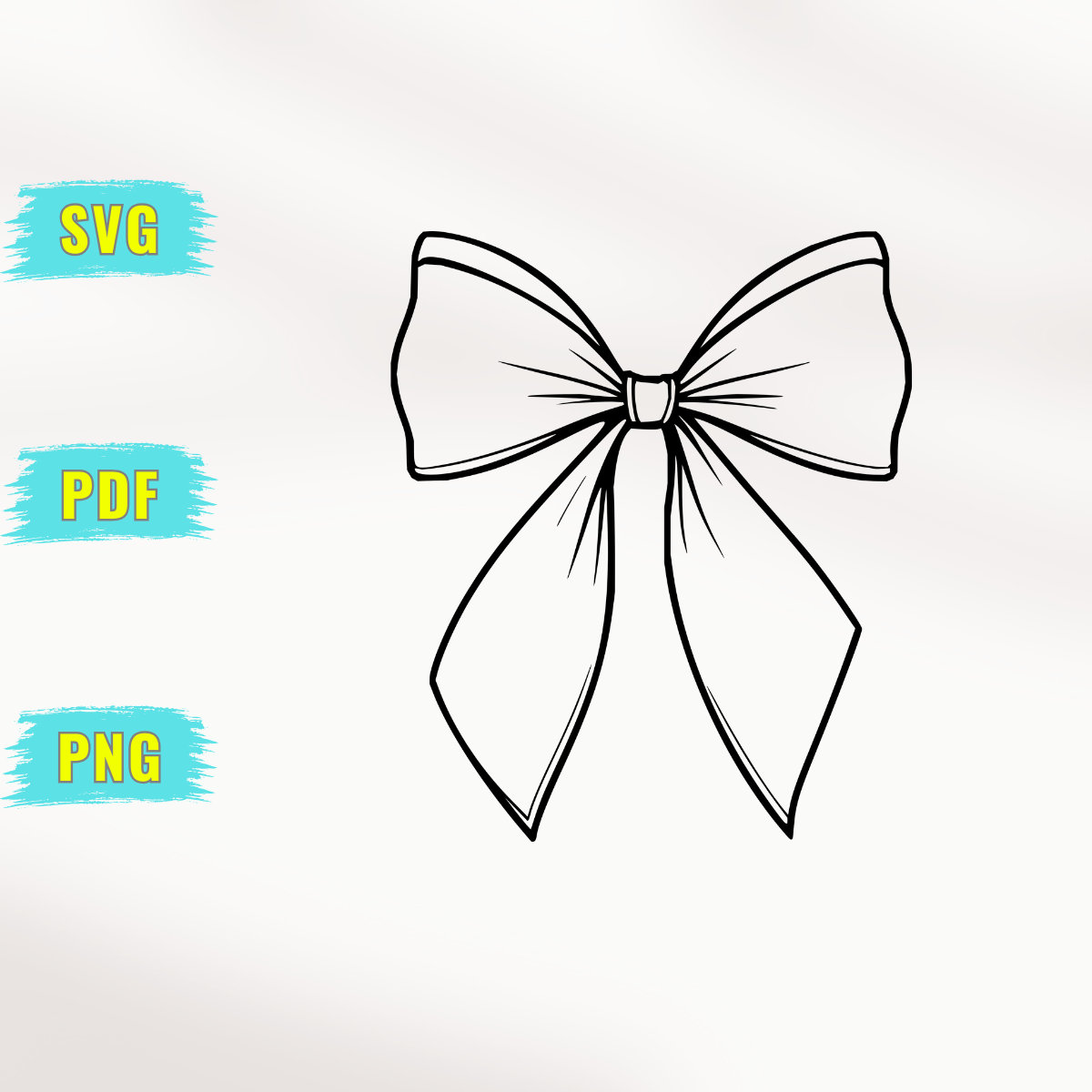 Bow Ribbon SVG, Bow Outline Vector, Bow Svg, Bow PNG 300 Dpi, PDF ...