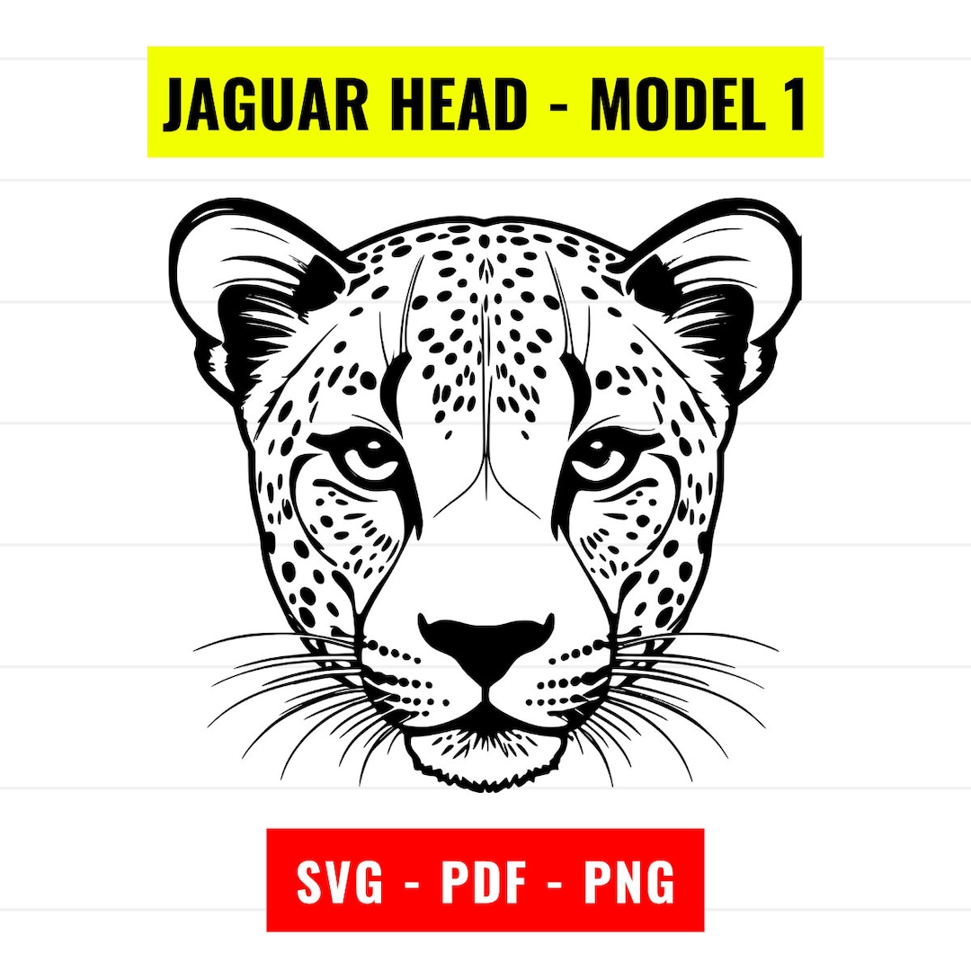 Jaguar SVG, Jaguar Head Svg, PNG 300 Dpi, PDF, Jaguar Portrait Vector ...