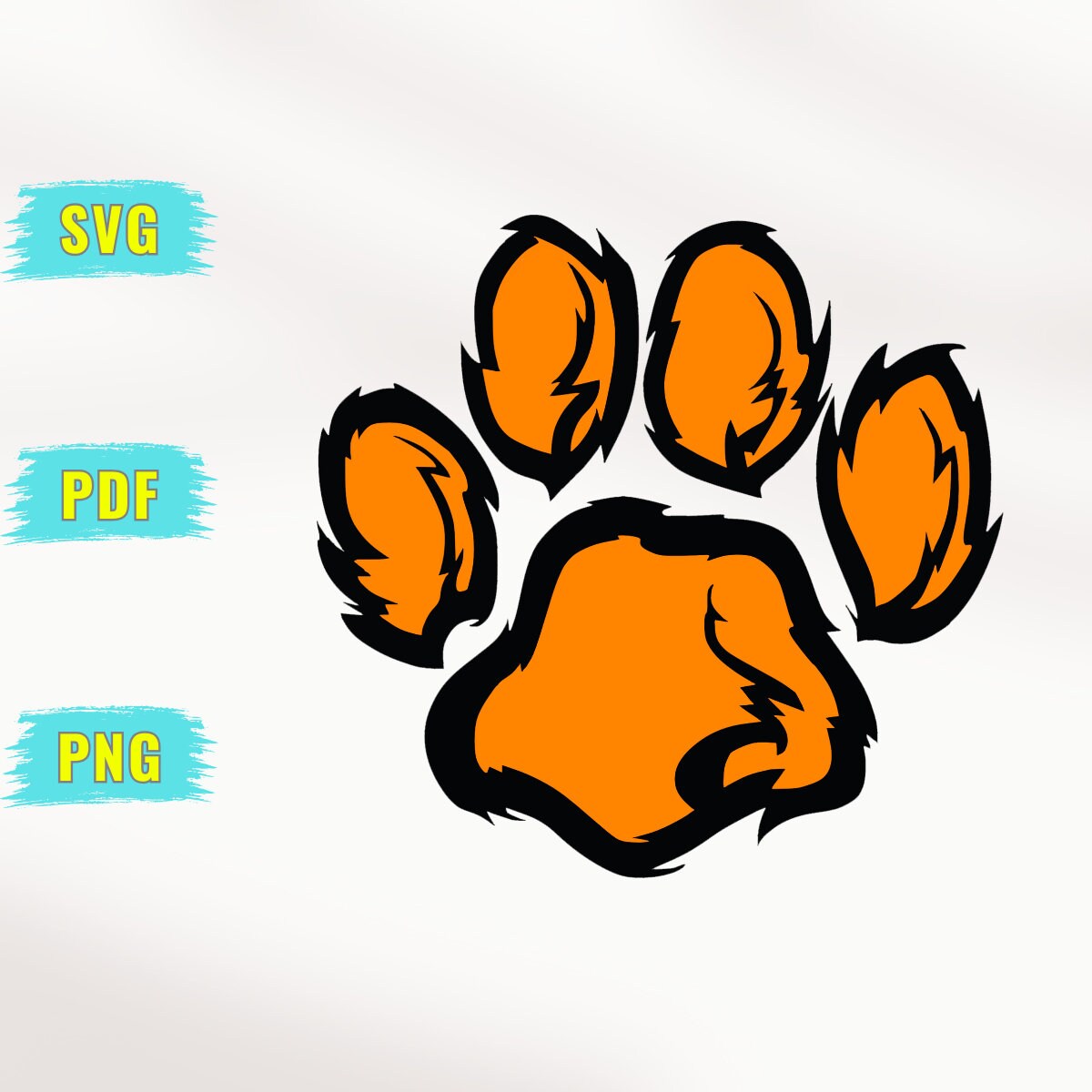 Tiger Paw SVG, Tiger Paw Print Svg Bundle, PNG 300 Dpi, PDF Animal ...