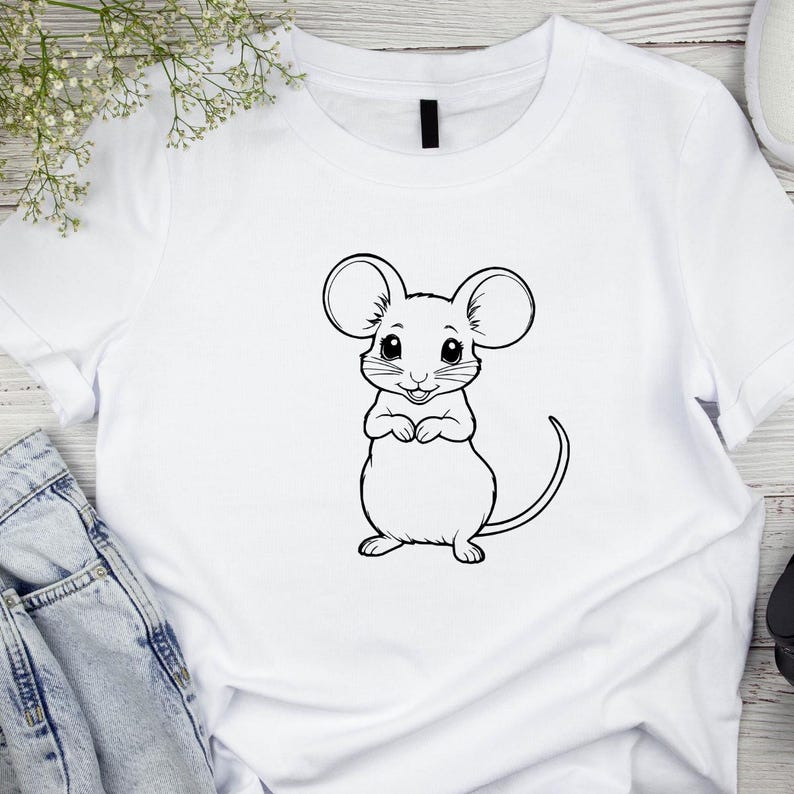 Ratón lindo vectorial SVG, PNG, PDF (descarga digital) - Etsy España