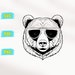 Bear Head SVG, Bear With Sunglasses Portrait Svg, PNG, PDF, Animal Svg ...