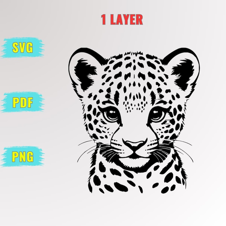 Baby Leopard SVG Bundle: Safari Animal Designs (digital Download) - Etsy