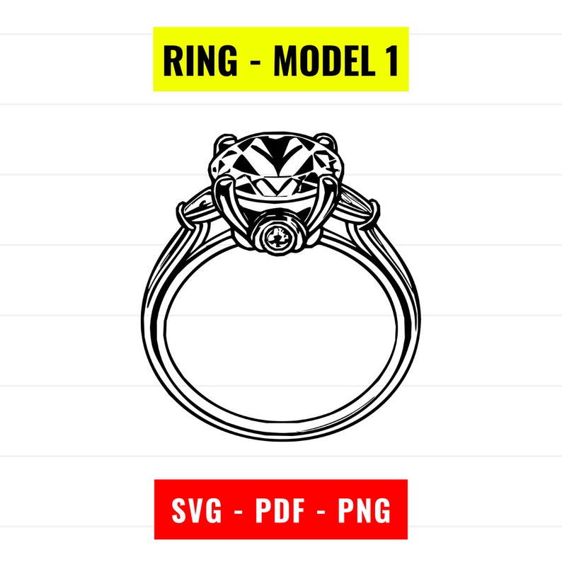 Ring SVG, Ring Outline, PNG, PDF, Ring Vector for Cricut, Ring Svg Cut ...