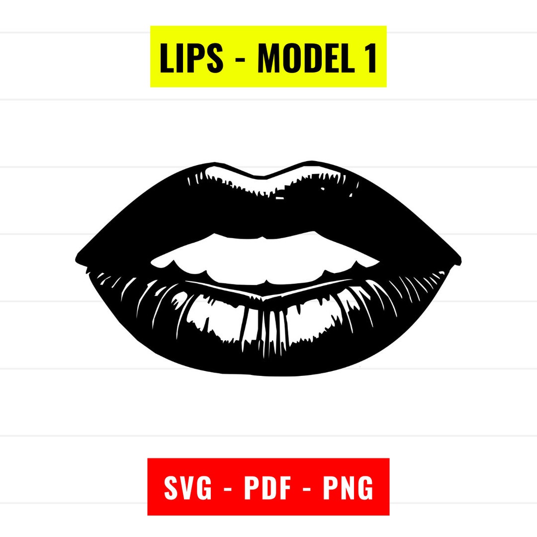 Lips SVG, Lips Outline, PNG 300 Dpi, PDF, Woman Lips Vector for Cricut ...