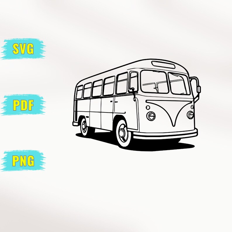 School Bus Outline SVG: Vehicle Cut File (digital Download) - Etsy