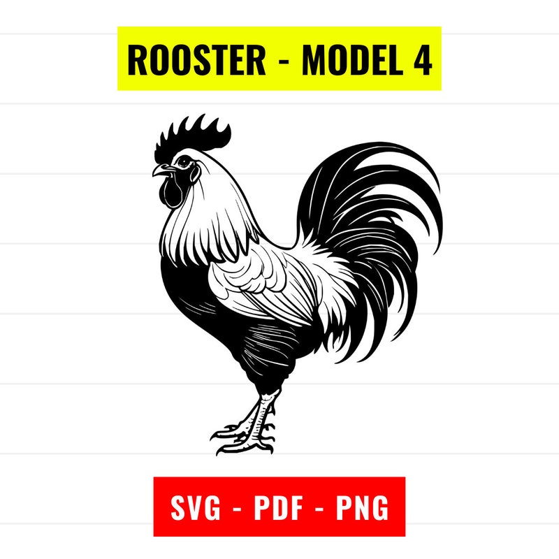 Rooster Svg - Etsy
