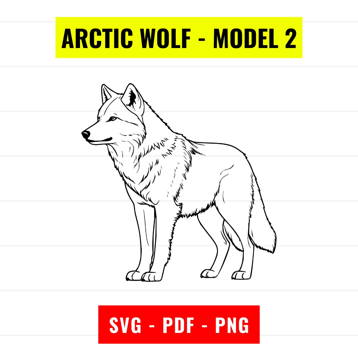 Arctic Wolf SVG, Arctic Wolf Outline Vector, Arctic Wolf Svg, Wolf PNG ...