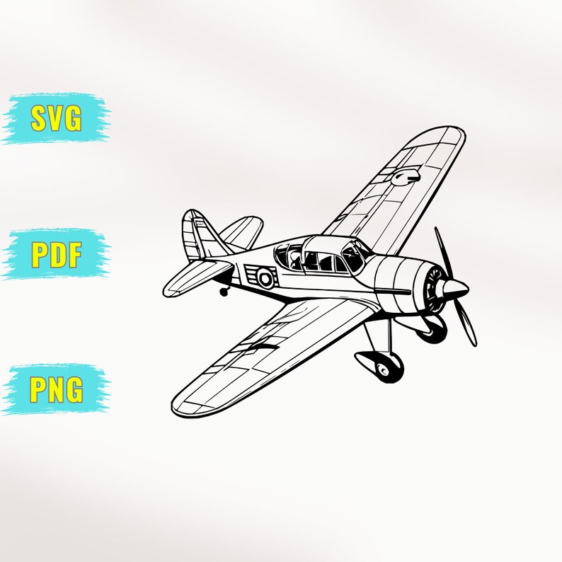 Airplane SVG, Plane Outline, PNG, PDF, Plane Vector for Cricut, Plane ...