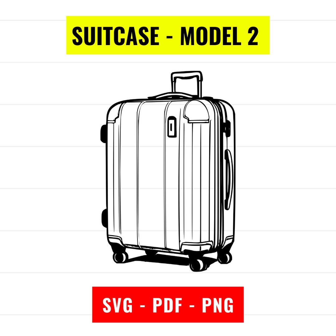 Suitcase SVG, Suitcase Outline Svg, PNG, PDF, Suitcase Vector for ...