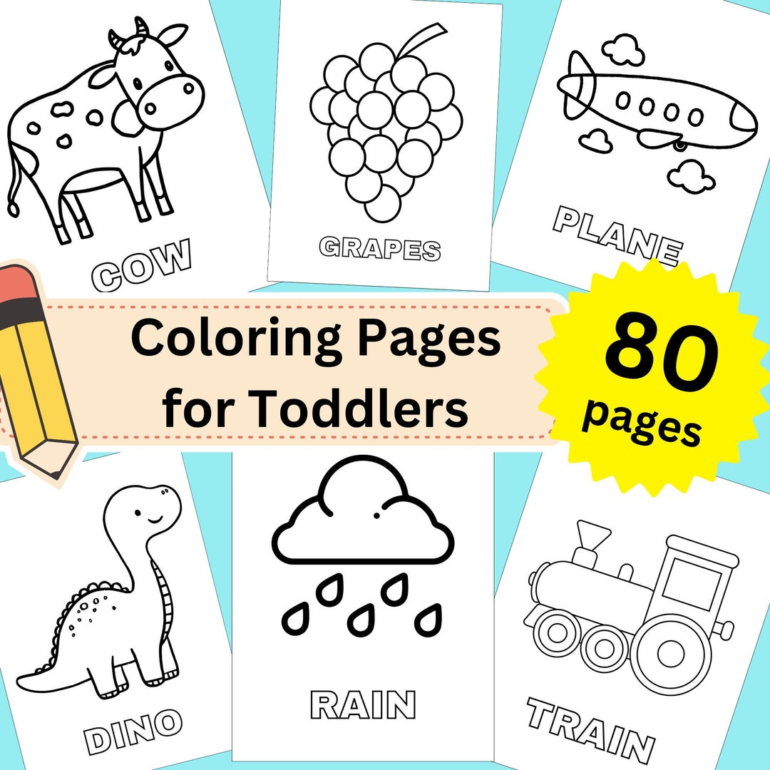 80 Printable Coloring Pages for Kids, Toddlers, Preschoolers, Coloring ...