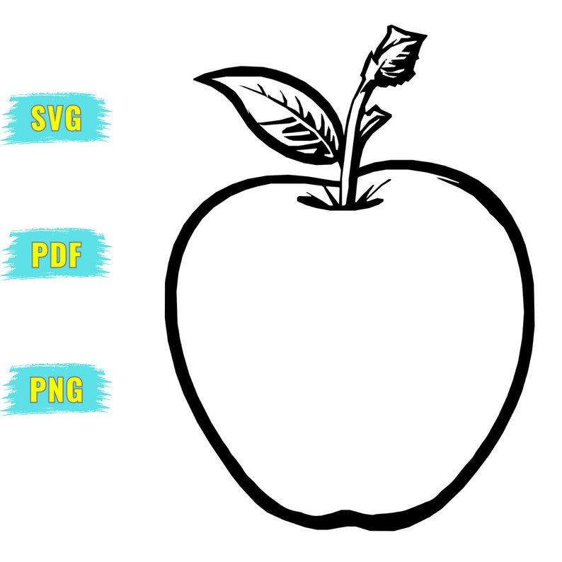 Apple SVG Bundle: Outline Shape Vector Graphics (digital Download) - Etsy