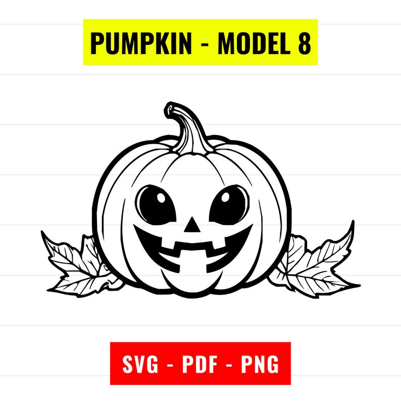 Cute Pumpkin SVG, Pumpkin Outline Vector, Halloween Pumpkin Svg File, Pumpkin PNG 300 Dpi, PDF ...