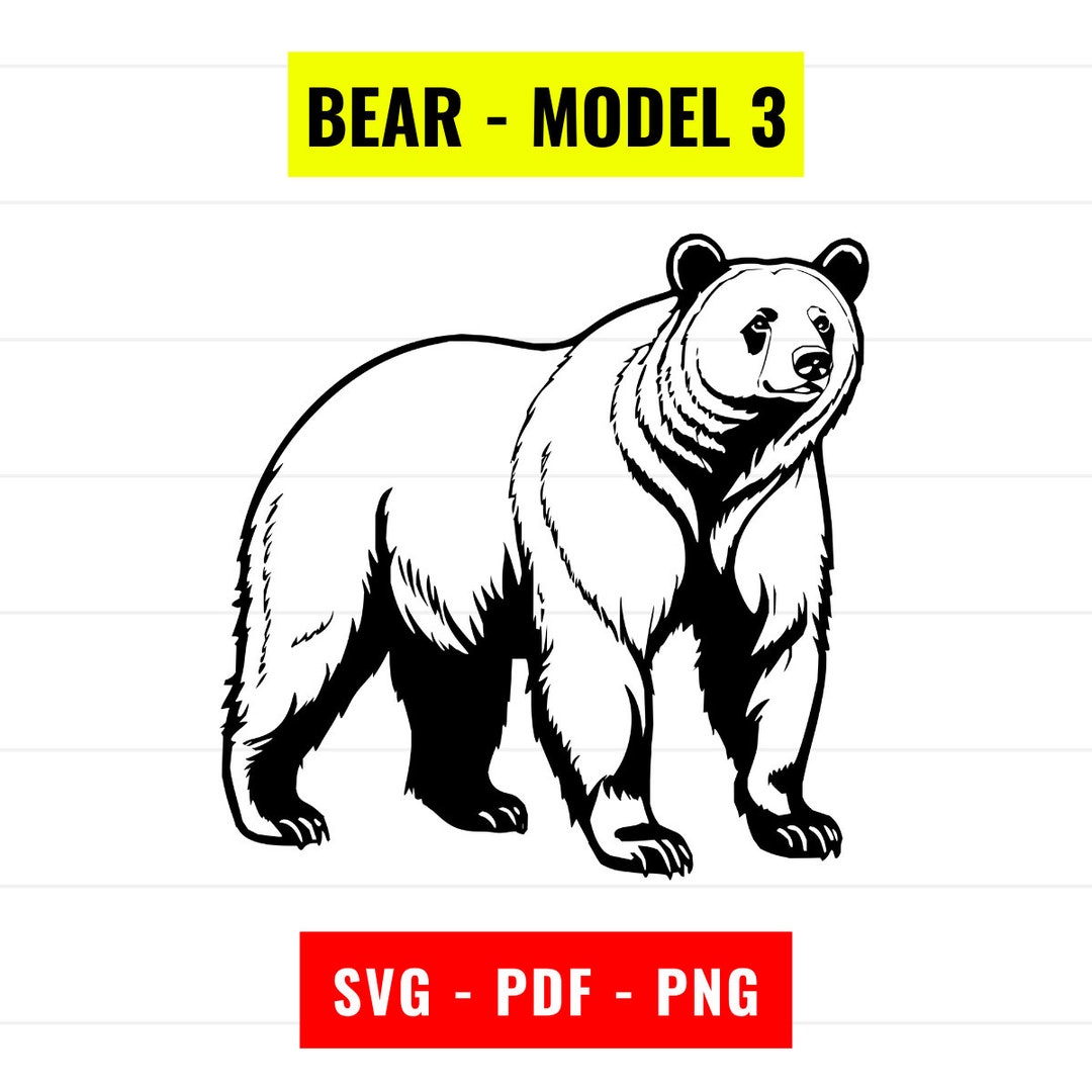 Buy Bear SVG, Bear Portrait Svg, PNG 300 Dpi, PDF, Animal Svg, Bear ...