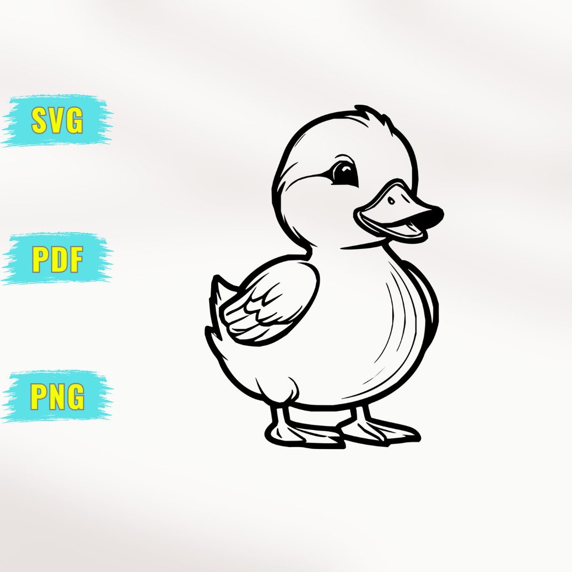 Cute Duck SVG, Duck Outline Vector, Cute Duck Svg, Cute Duck PNG 300 ...