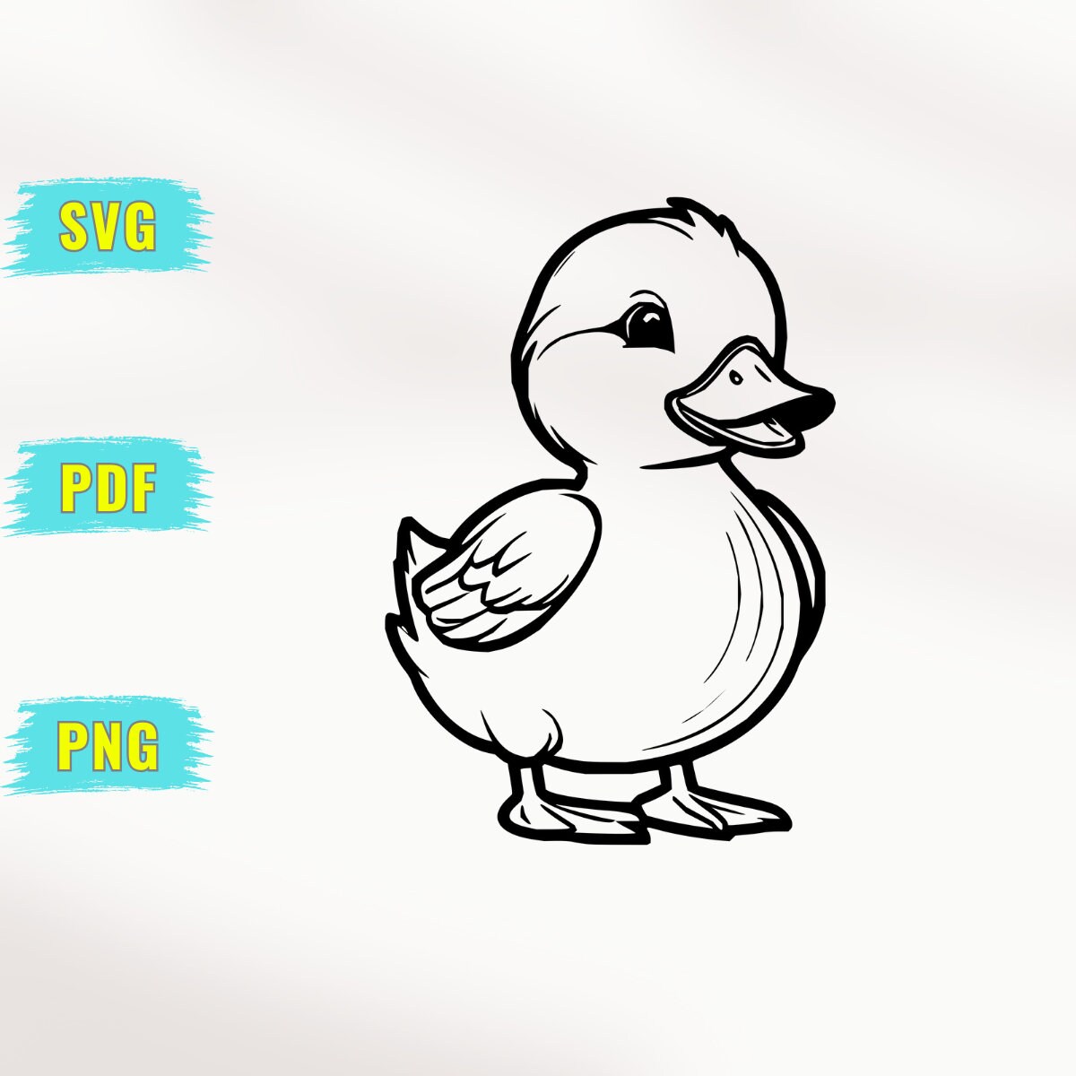 Cute Duck SVG, Duck Outline Vector, Cute Duck Svg, Cute Duck PNG 300 ...