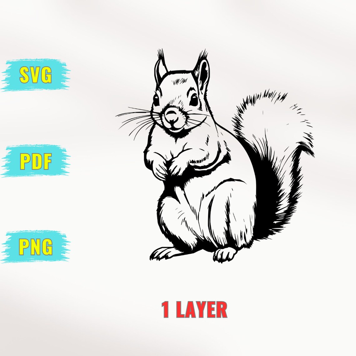 Cute Squirrel SVG, Squirrel Outline Vector, Squirrel Svg, Cute Squirrel PNG 300 Dpi, PDF ...