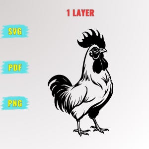Rooster SVG Bundle Pack, Rooster Bundle Svg, PNG 300 Dpi, PDF, Chicken ...