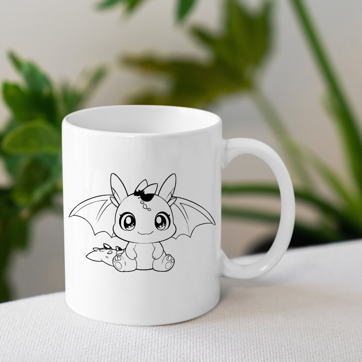 Cute Baby Dragon SVG, Dragon Outline Vector, Cute Little Dragon Svg ...