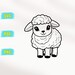 Süße Schaf SVG, Schaf Umriss Vektor, süßes Baby Schaf svg, Schaf PNG ...