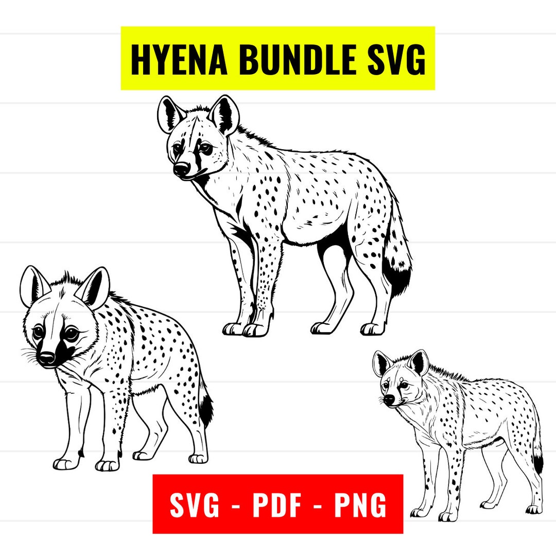Hyena Bundle SVG, Hyena Svg Vector, Hyena Silhouette, Hyena PNG 300 Dpi ...