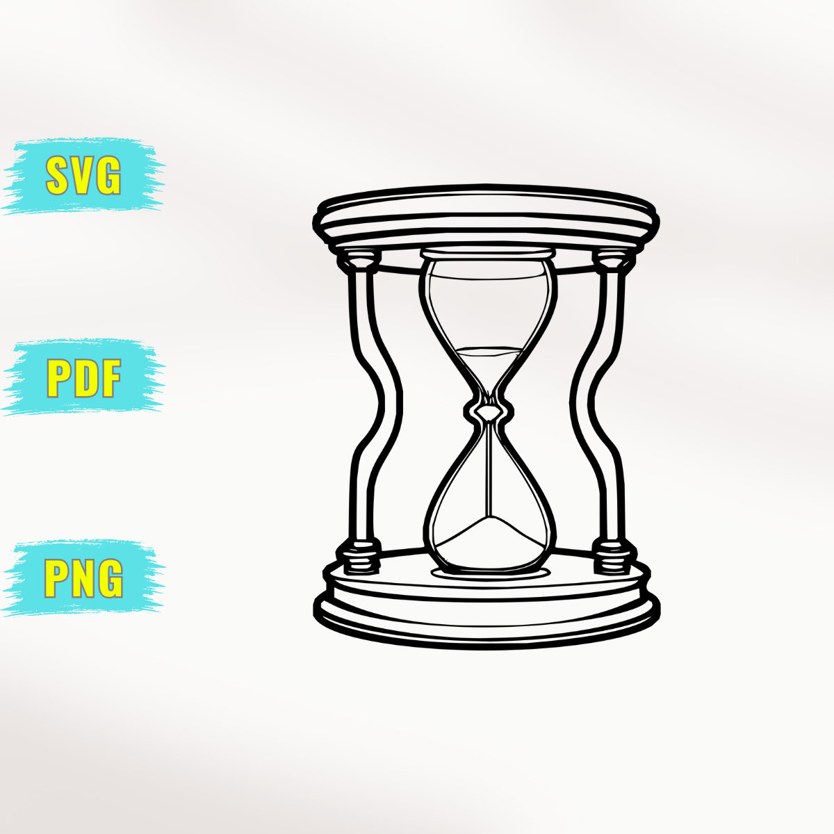 Hourglass SVG, Hourglass Outline Svg, PNG, PDF, Hourglass Vector for ...