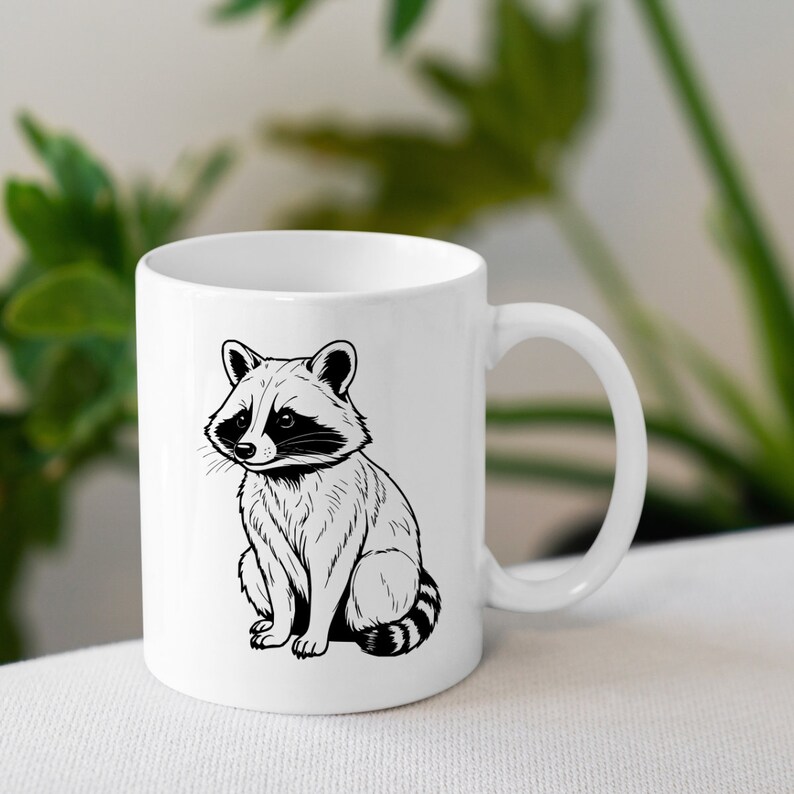 Mapache SVG, Retrato de mapache svg, PNG, PDF, Animal svg, Vector de ...