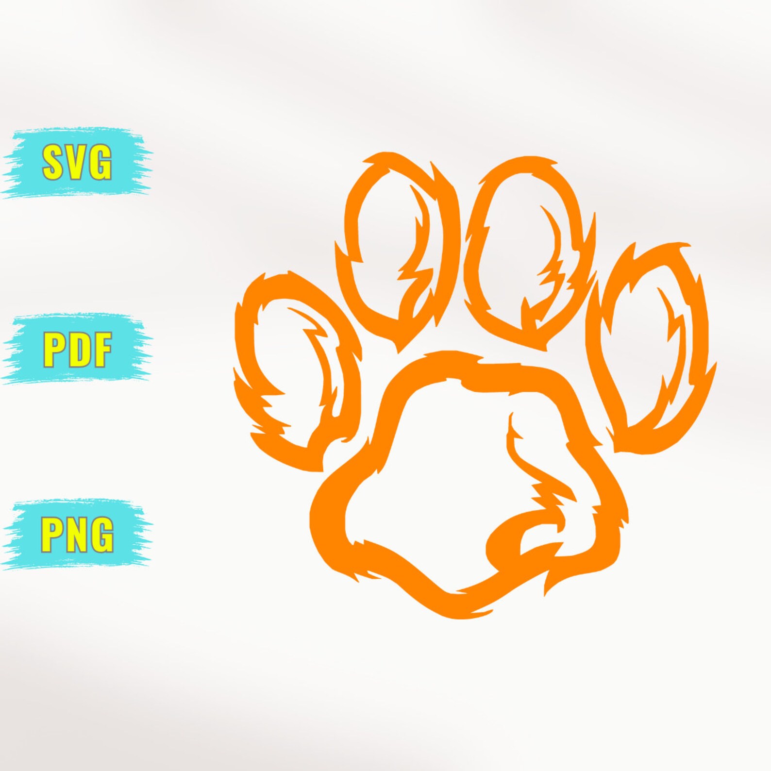 Tiger Paw SVG, Tiger Paw Print svg Bundle, PNG 300 dpi, PDF Tier ...