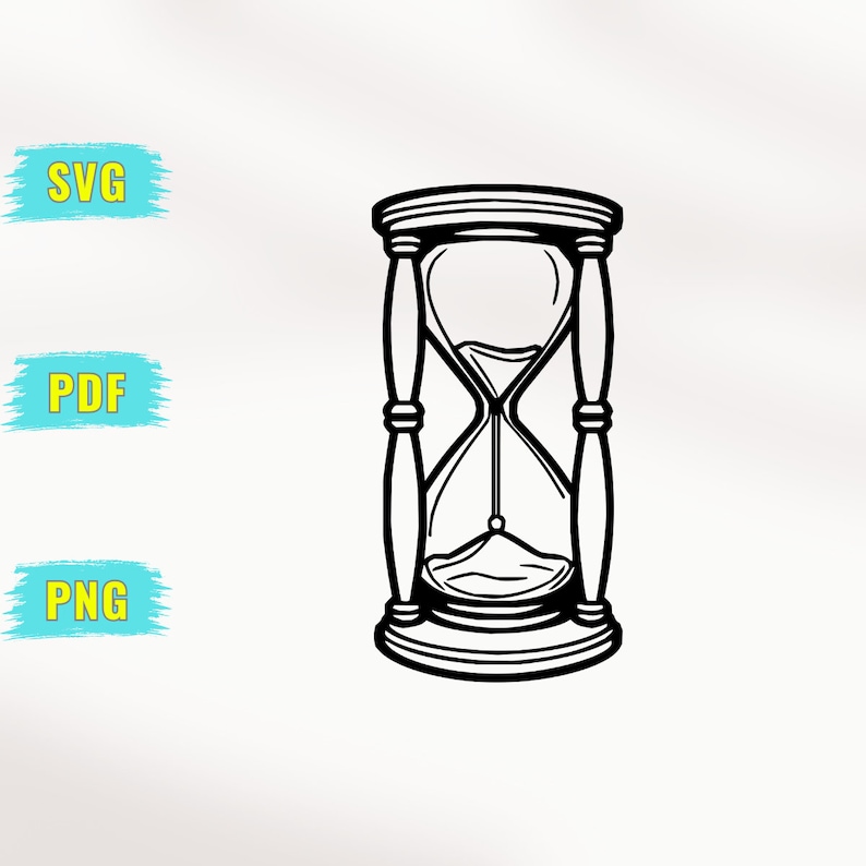 Hourglass SVG, Hourglass Outline Svg, PNG, PDF, Hourglass Vector for ...