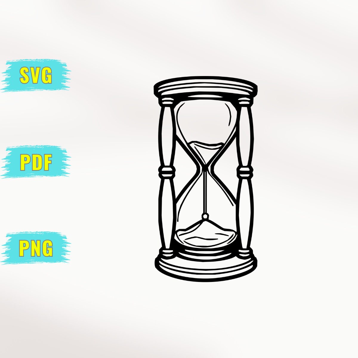 Hourglass SVG, Hourglass Outline Svg, PNG, PDF, Hourglass Vector for ...