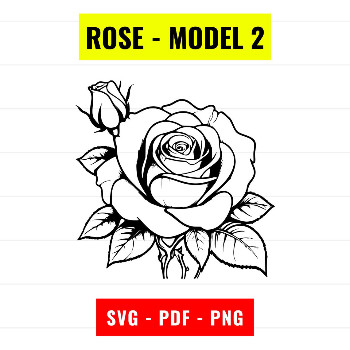 Rose SVG, Rose Outline svg, Rose Schnittdatei svg, Blume PNG 300 dpi ...