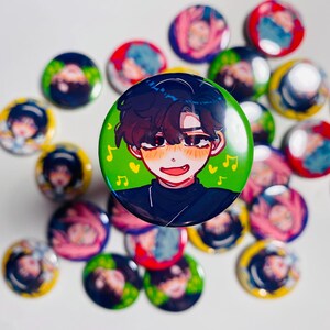 Cute Anime Character Button Pins | 38mm Alien Stage - Etsy