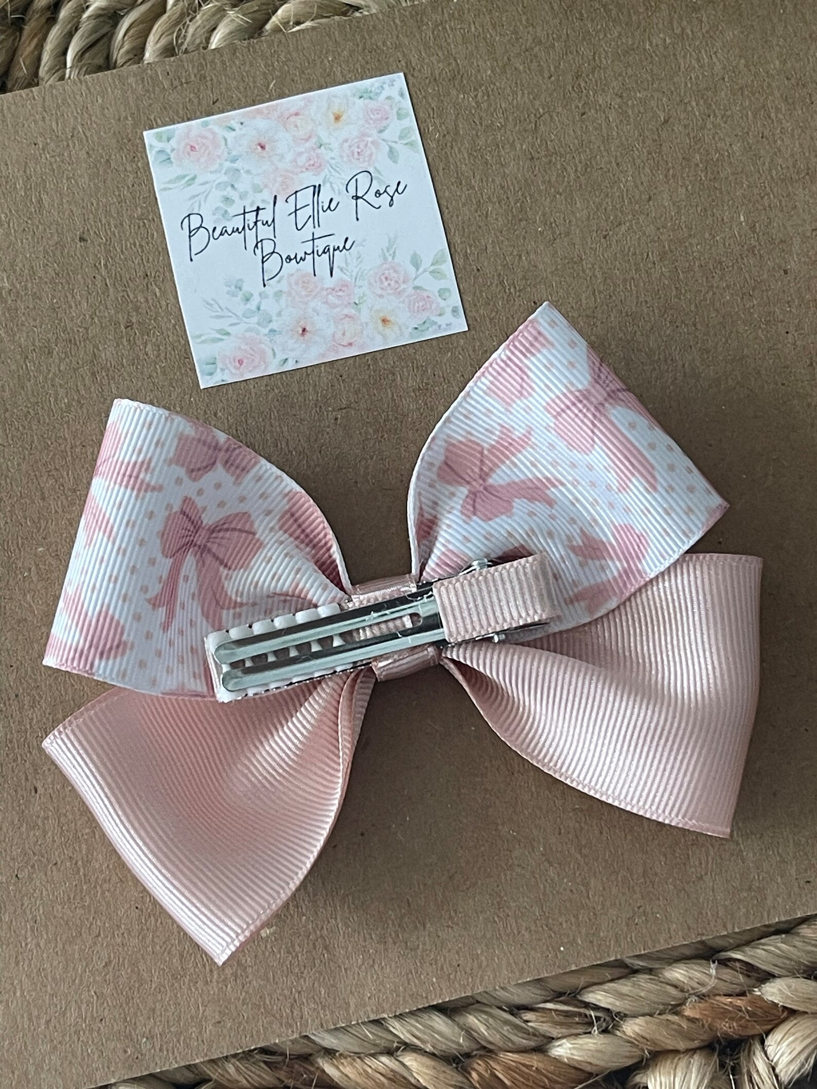 Blush Pink Hair Bows, Girl Pigtail Bows, Blush Pink Baby Headband ...