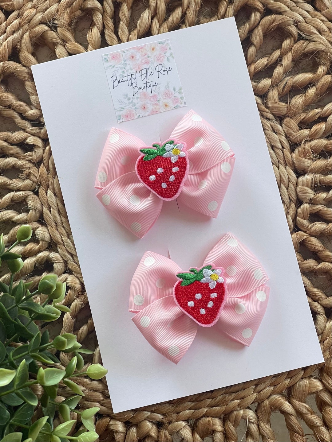 Strawberry Bows, Strawberry Hair Bows for Girls, Strawberry Toddler ...