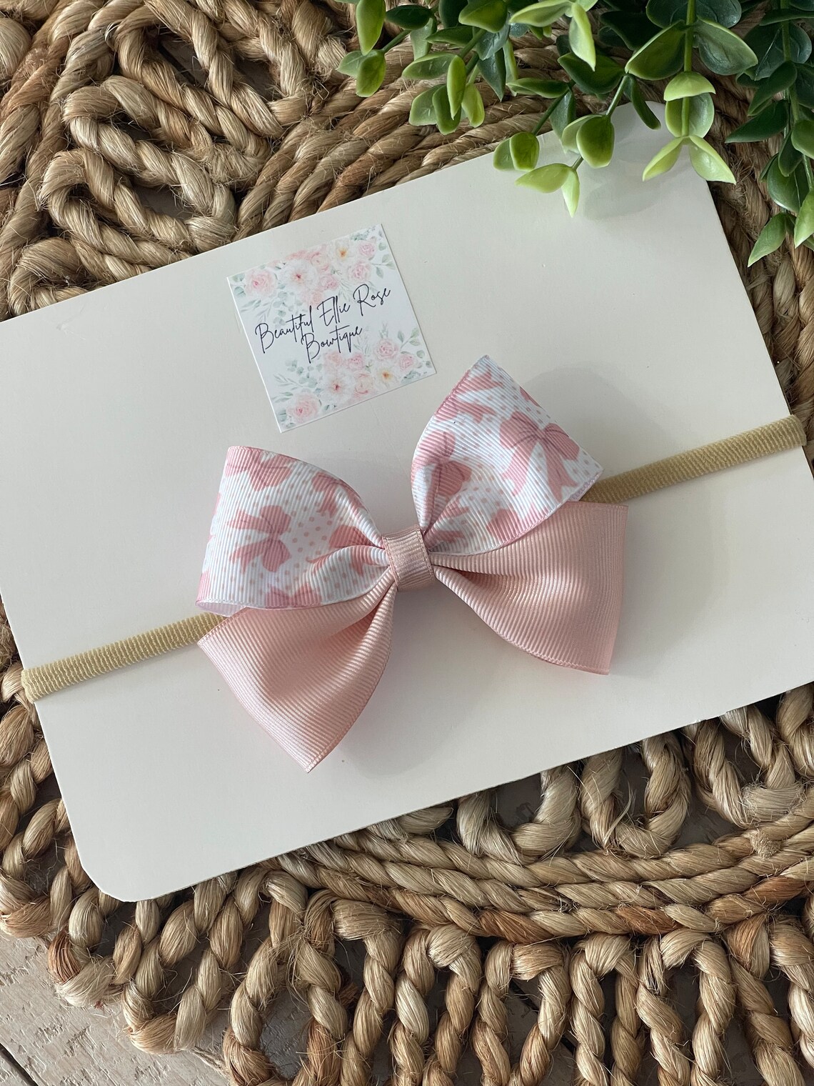 Blush Pink Hair Bows, Girl Pigtail Bows, Blush Pink Baby Headband ...