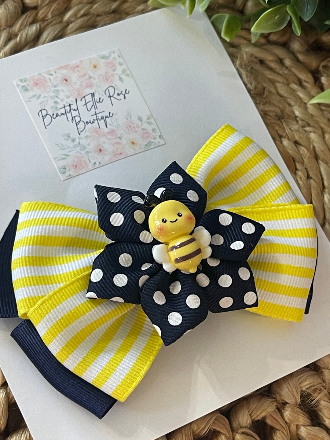 Bumble Bee Hair Bow, Bumble Bee Girls Hair Bow, Bumble Bee Toddler Hair ...