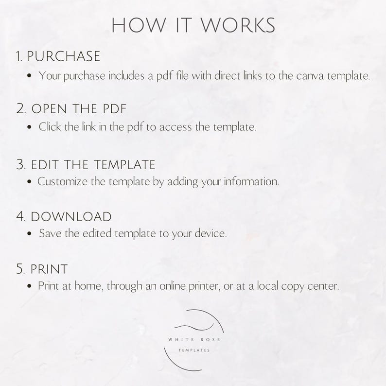 Minimalist Wedding Program Template, Personalized Wedding Program Template, Ceremony Wedding ...