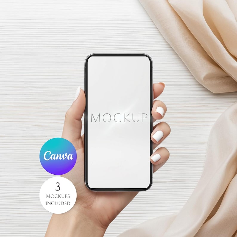 Smartphone Mockup Canva, Hand Holding Phone Mockup, Phone Screen Mockup ...
