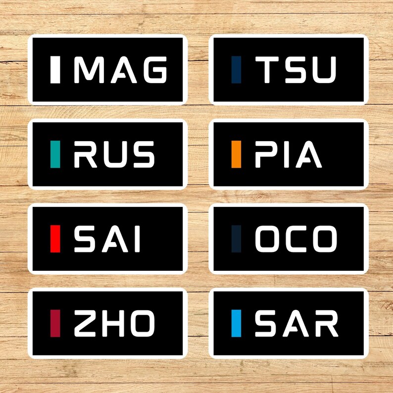 Formula 1 Drivers F1 Racing Driver Stickers F1 Sticker F1 2024 Season ...