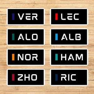 Formula 1 Drivers F1 Racing Driver Stickers F1 Sticker F1 2024 Season ...