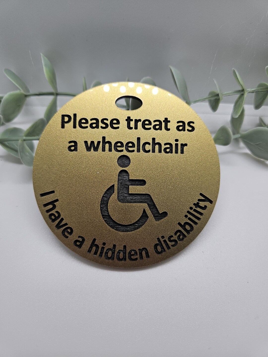 Personalised Please Treat as Wheelchair Sign Tag for Disability ...