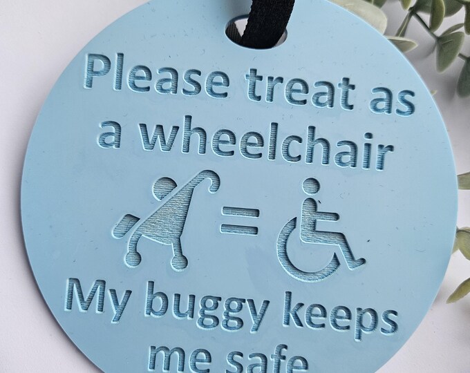 Personalised Please Treat as Wheelchair Sign Tag for Disability ...