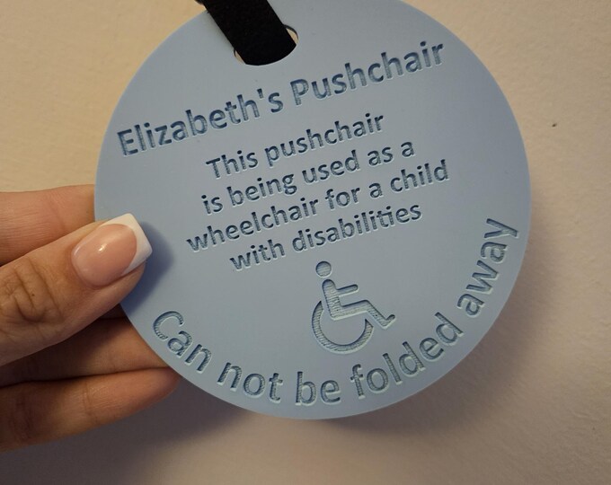Wheelchair, Walker, Stroller Tag - Handmade Cloth With Snap - Etsy