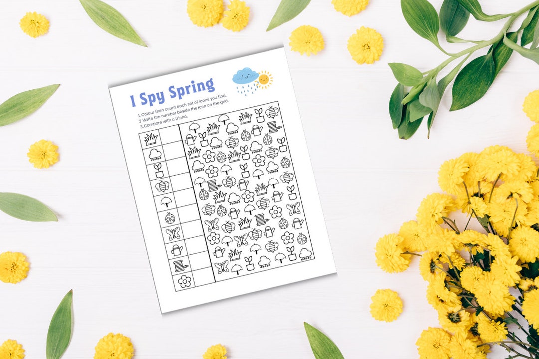 Printable Spring Ispy Worksheet - Etsy