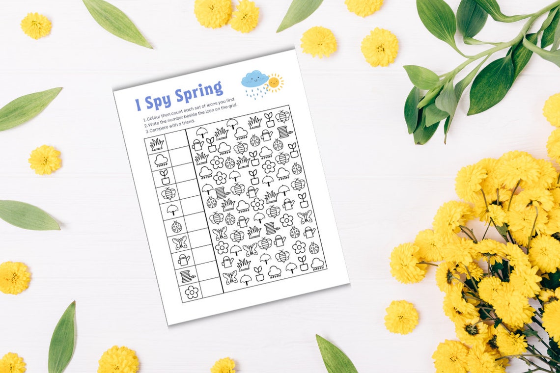 Printable Spring Ispy Worksheet - Etsy