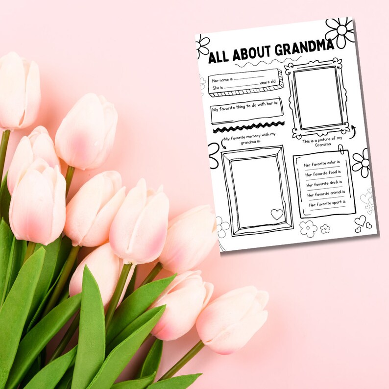 All About Grandma Questionnaire Printable - Etsy